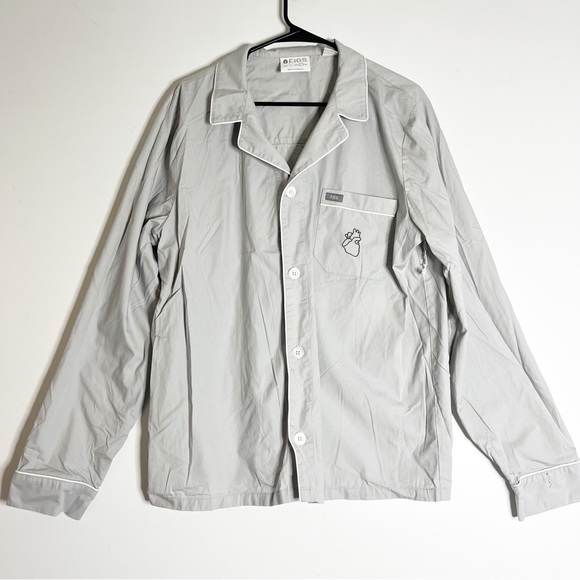Figs | Shirts | Figs Rare Cardiology Button Down Sleepwear Shirt | Poshmark